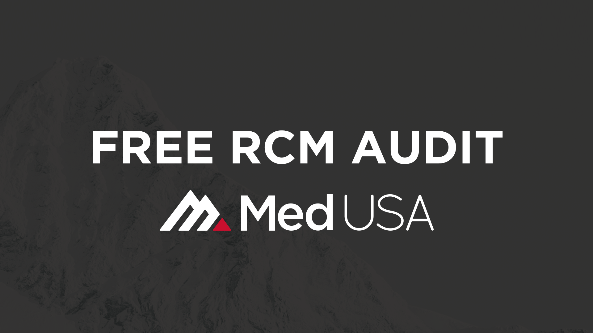 Get A Free RCM Audit with A Med USA Expert Today!